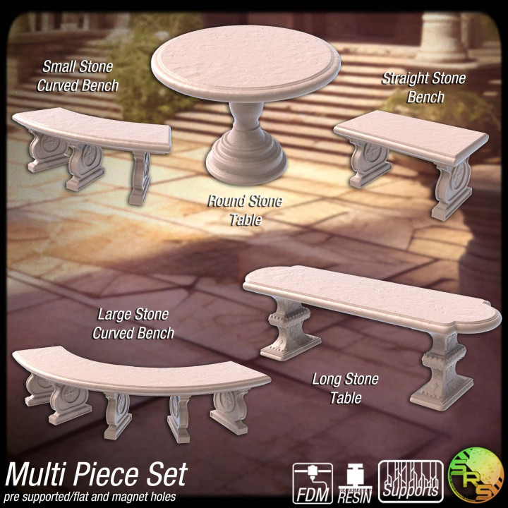 3D Printable Courtyard Terrain Set by Sync Ratio Systems