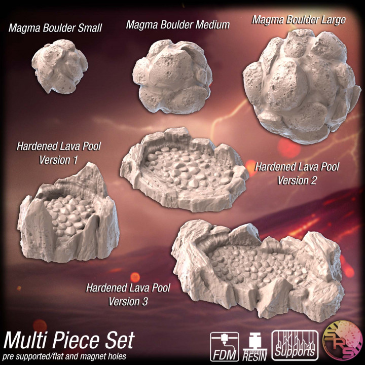 3D Printable Volcano Terrain Set by Sync Ratio Systems