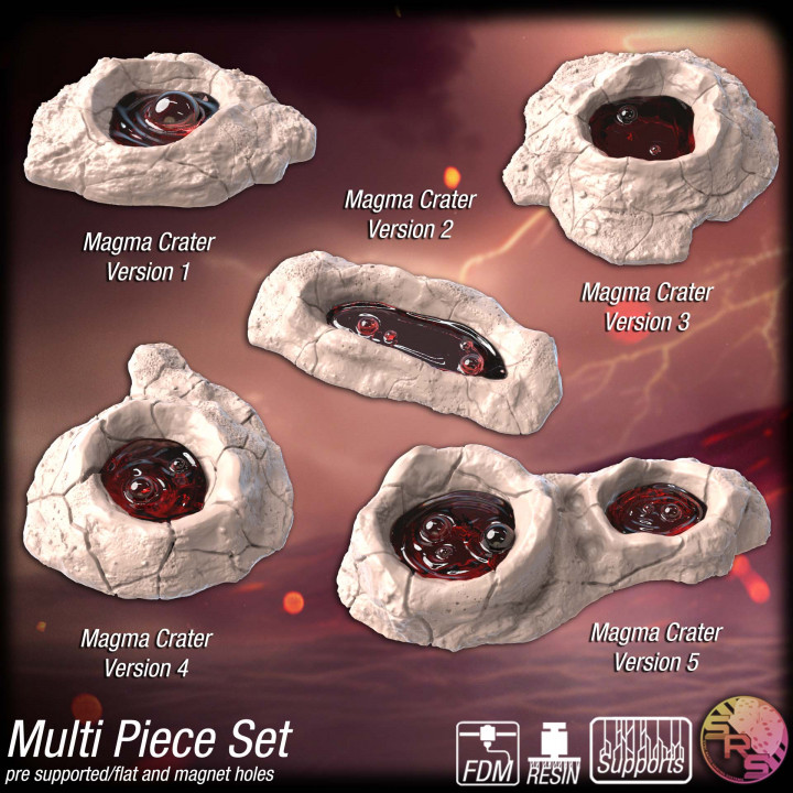 3D Printable Volcano Terrain Set by Sync Ratio Systems