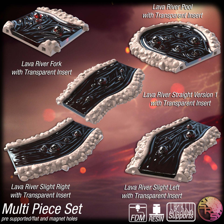 3D Printable Volcano Terrain Set by Sync Ratio Systems