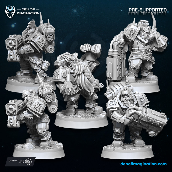 3D Printable Space Dwarfs - Kazaroth Empire Prospectors Unit by WildMesh