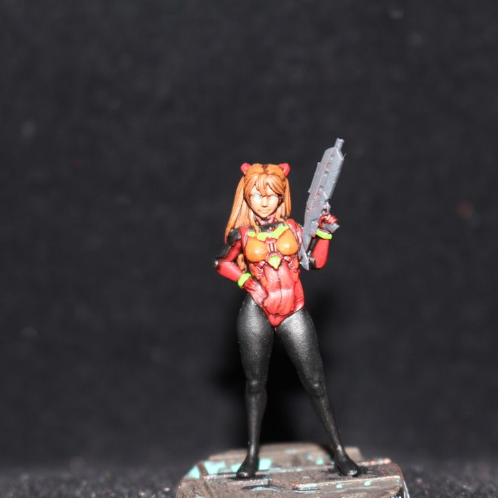 3D Print of The Cyberpunk Eva Twins by Leviathan7777