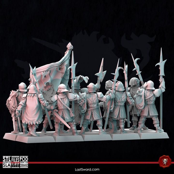 3D Printable Halberdier of the Avernia by LastSword Miniatures