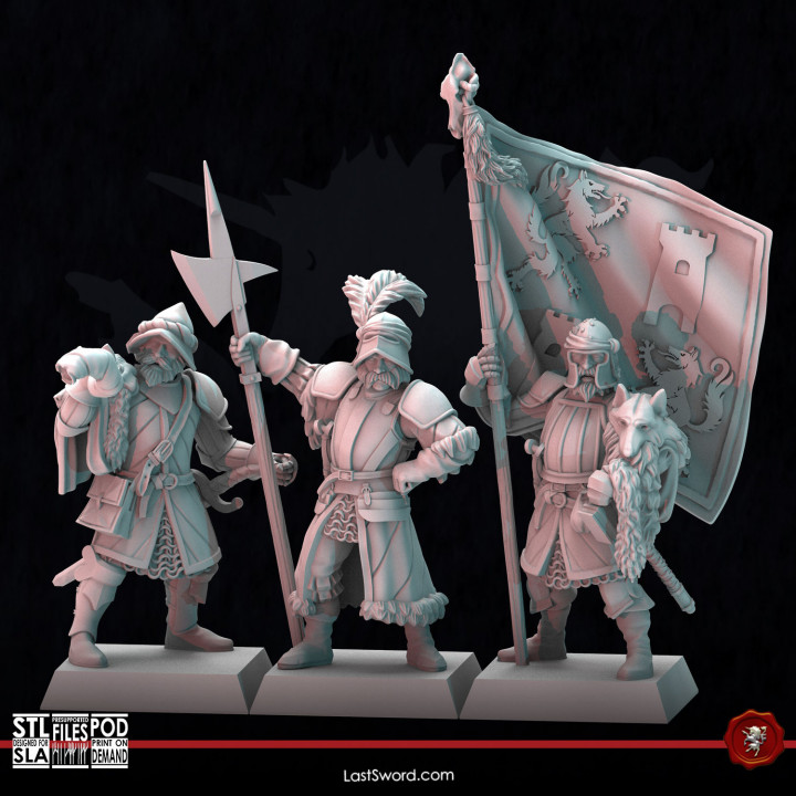 3D Printable Halberdier of the Avernia by LastSword Miniatures