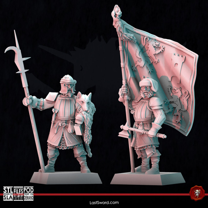 3D Printable Halberdier of the Avernia by LastSword Miniatures