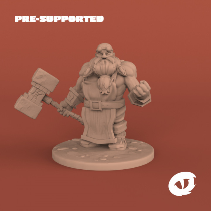 3D Printable Duergar Blacksmith by Insight Miniatures