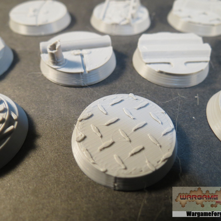 3D Printable Ten 25mm Industrial Themed Miniature & Model Bases by ...