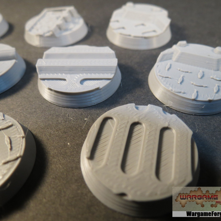 3D Printable Ten 25mm Industrial Themed Miniature & Model Bases by ...