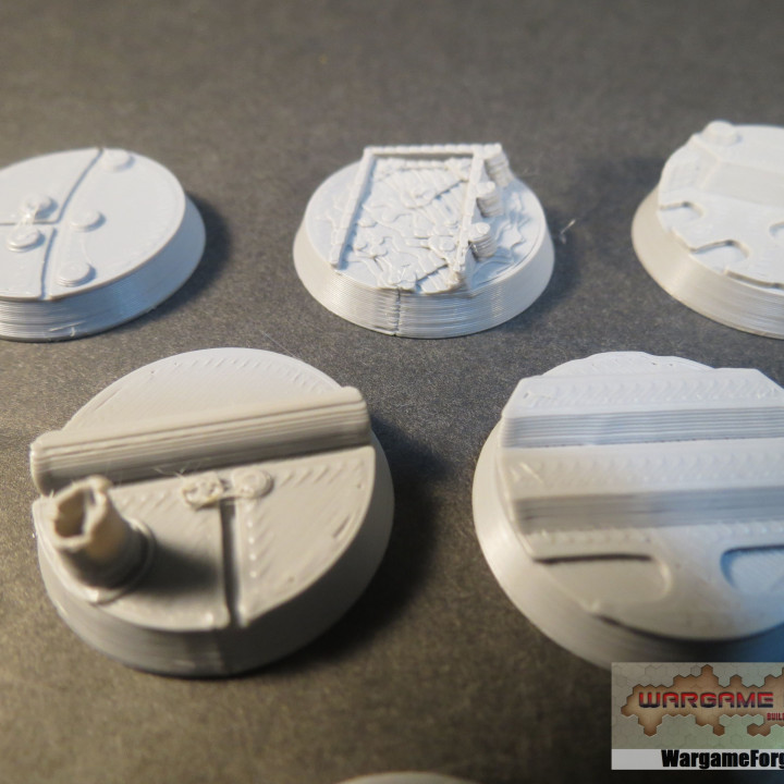 3D Printable Ten 25mm Industrial Themed Miniature & Model Bases by ...