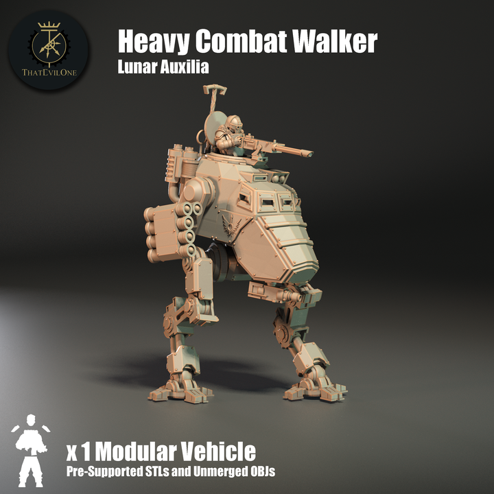 3D Printable Lunar Auxilia Heavy Combat Walker - Presupported by ...