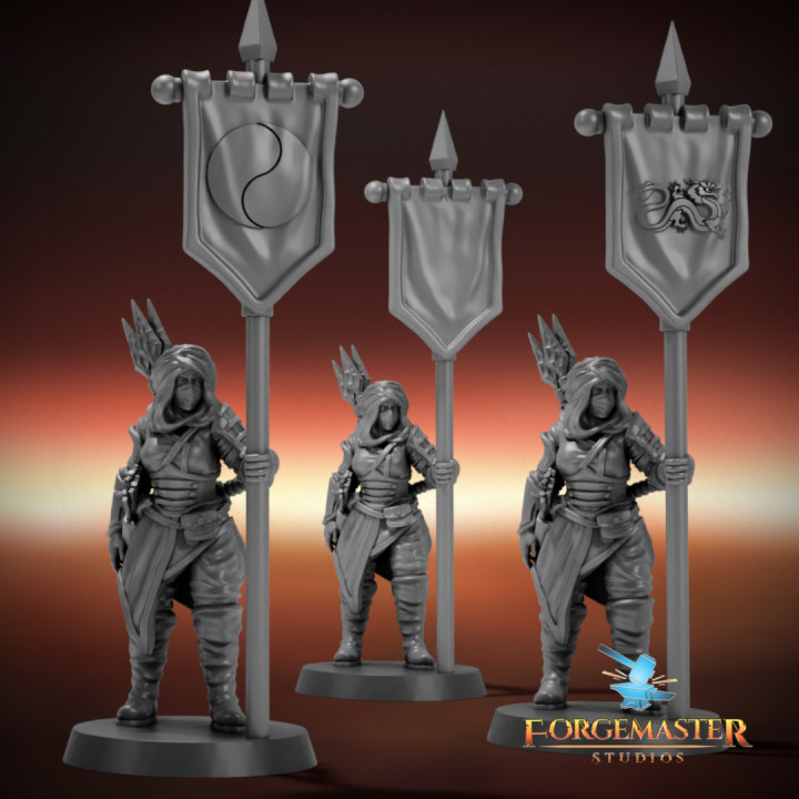 3D Printable Desert Spears Banner Set by Forgemaster Studios