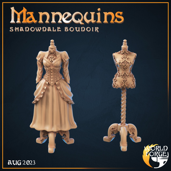 3D Printable Shadowdale Mannequins by World Forge Miniatures
