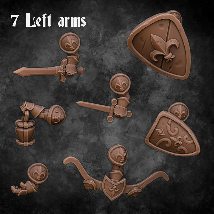 3D Printable Modular heroes : human paladin by Deathpunk Studio