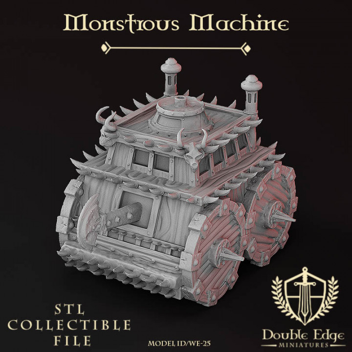 3D Printable Monstrous Machine WE_25 by Double Edge Miniatures