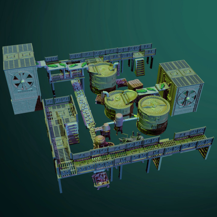 3D Printable Corpse Cannery Modular Terrain by EonsOfBattle
