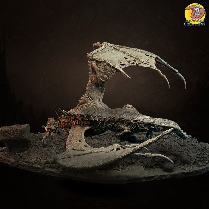 3D Printable Diorama - The Slain Dragon by SolGood Creations