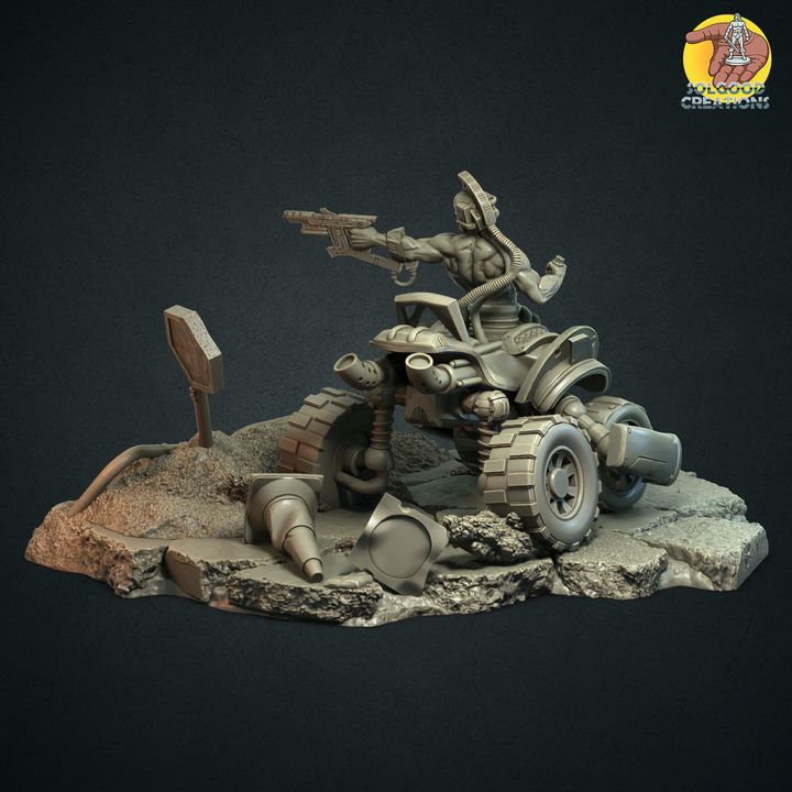 3D Printable Diorama - The Cyborg Death Race by SolGood Creations