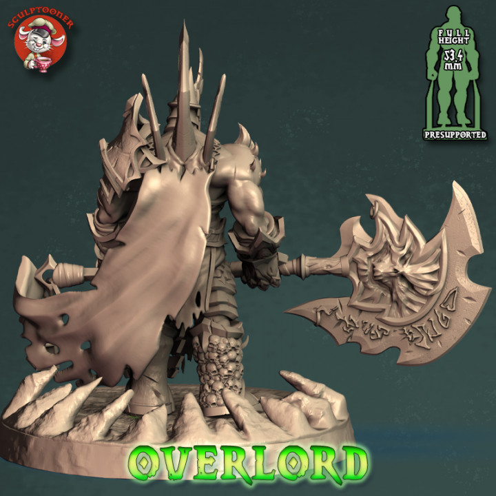3D Printable Overlord - 32mm scale pre-supported miniature by SCULPTOONER