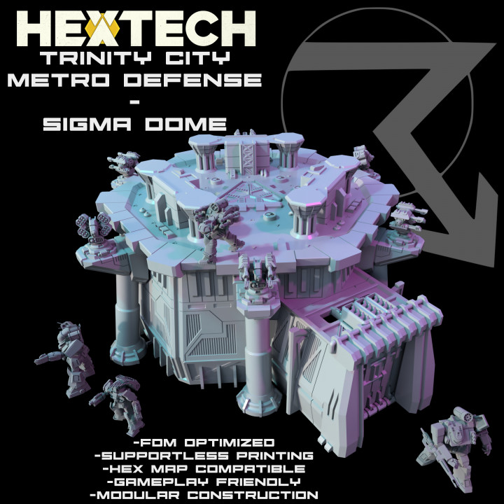 3D Printable HEXTECH - Trinity City - Metro Defense Expansion ...