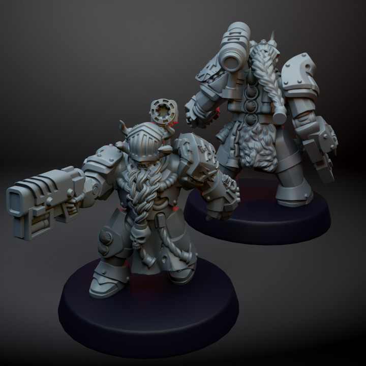 3D Printable Evil space dwarfs Chosens by RatMan Forge