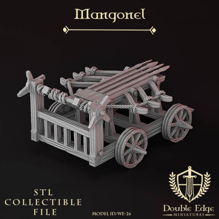 3D Printable Mangonel WE_26 by Double Edge Miniatures
