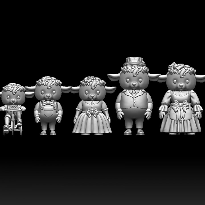 3D Printable family by 3Dimontis