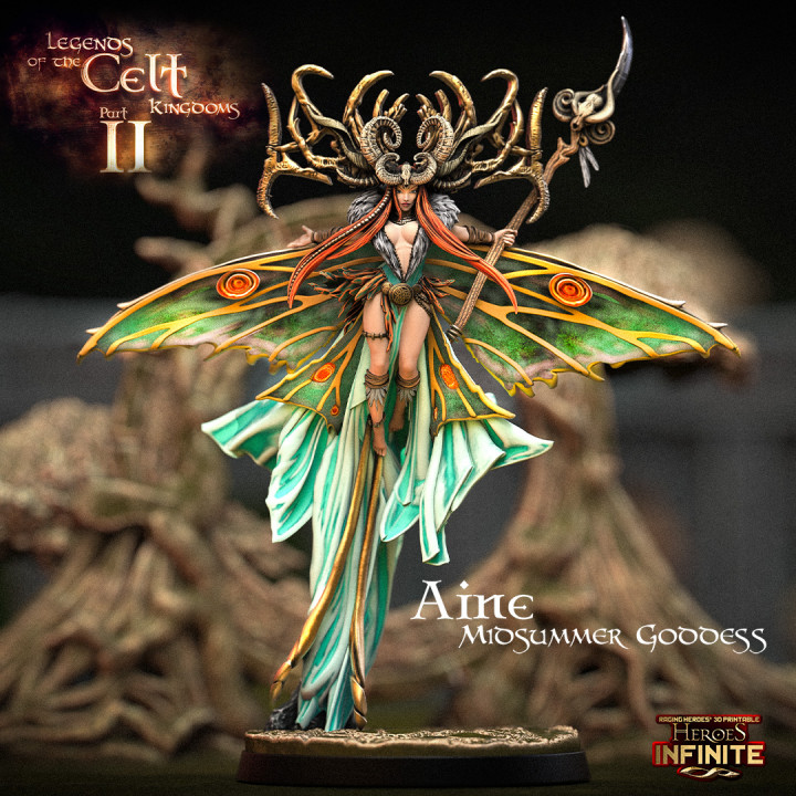 3D Printable Aine, Midsummer Goddess by Heroes Infinite