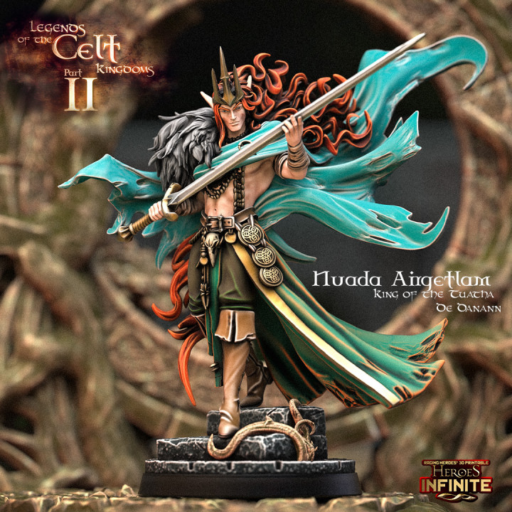 3D Printable Nuada Airgetlam, King of the Tuatha De Danann by Heroes ...