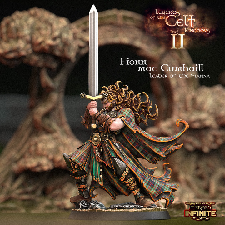 3D Printable Fionn Mac Cumhaill, Leader of the Fianna by Heroes Infinite