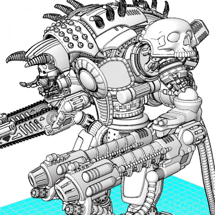 3D Printable Project Cervantes-The 28mm Cazador Terror Mech 3D Printable Project Cervantes-The 28mm Cazador Terror Mech