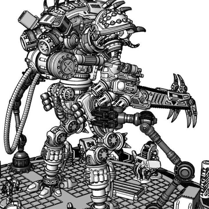 3D Printable Project Cervantes-The 28mm Cazador Terror Mech 3D Printable Project Cervantes-The 28mm Cazador Terror Mech
