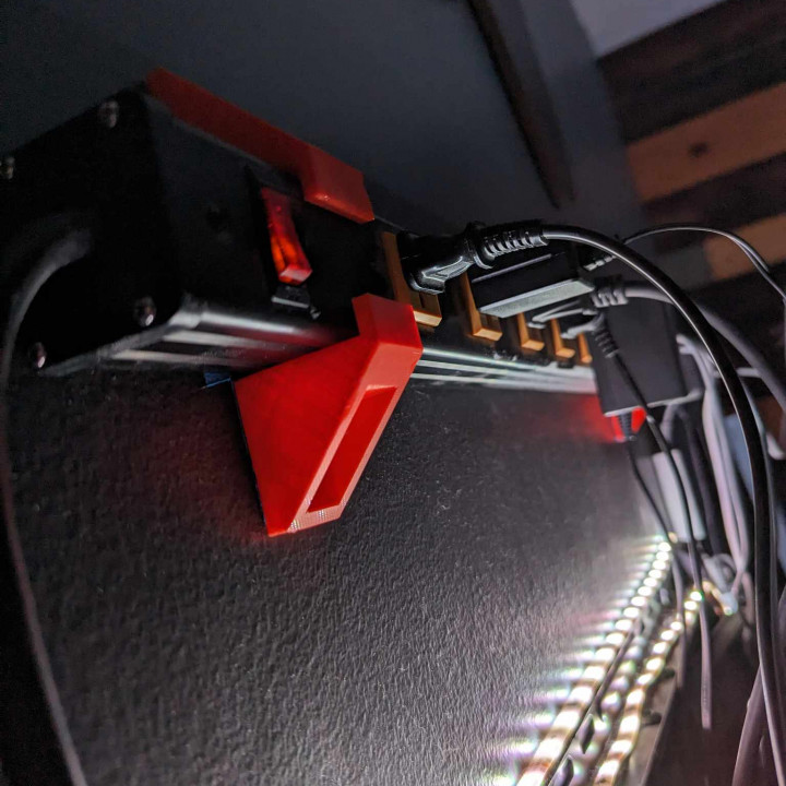 3D Printable Powerstrip Mounting Bracket by Patrick Ward