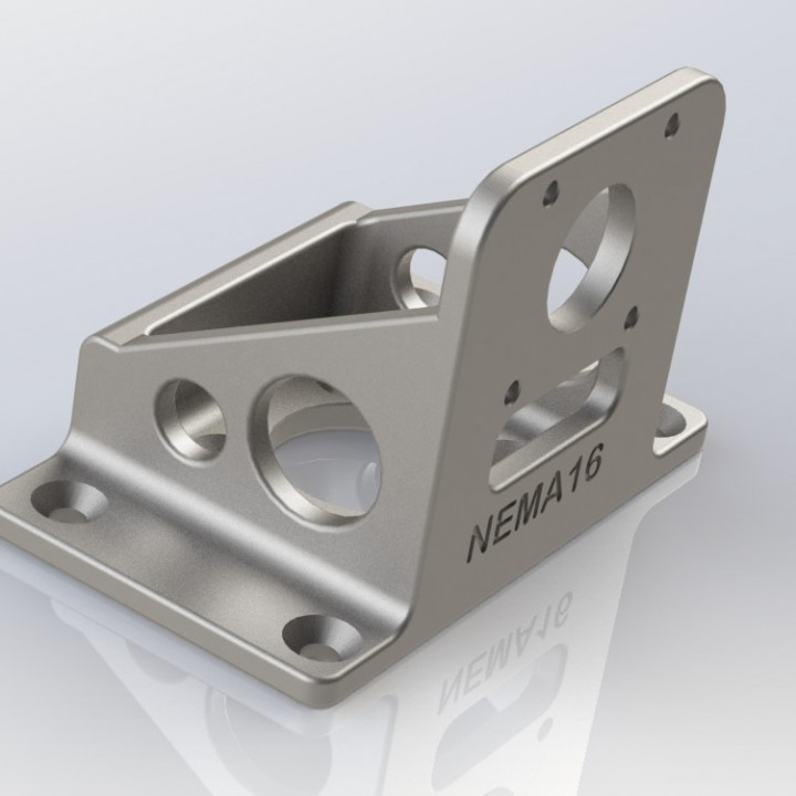 3D Printable Stepper Stand NEMA 16 by NerdCorner