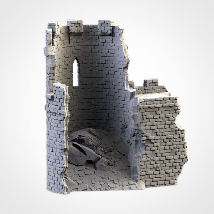 3D Printable RUINED CASTLE by Txarli Factory