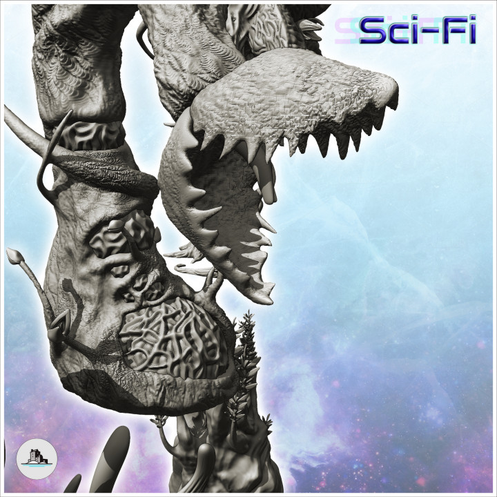 3D Printable Set of alien carnivorous plants (4) - Future Sci-Fi SF ...