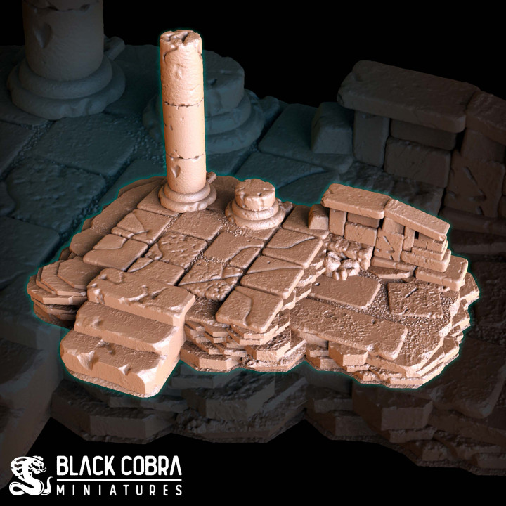 3D Printable Bundle Ruins Set by BlackCobraMiniatures