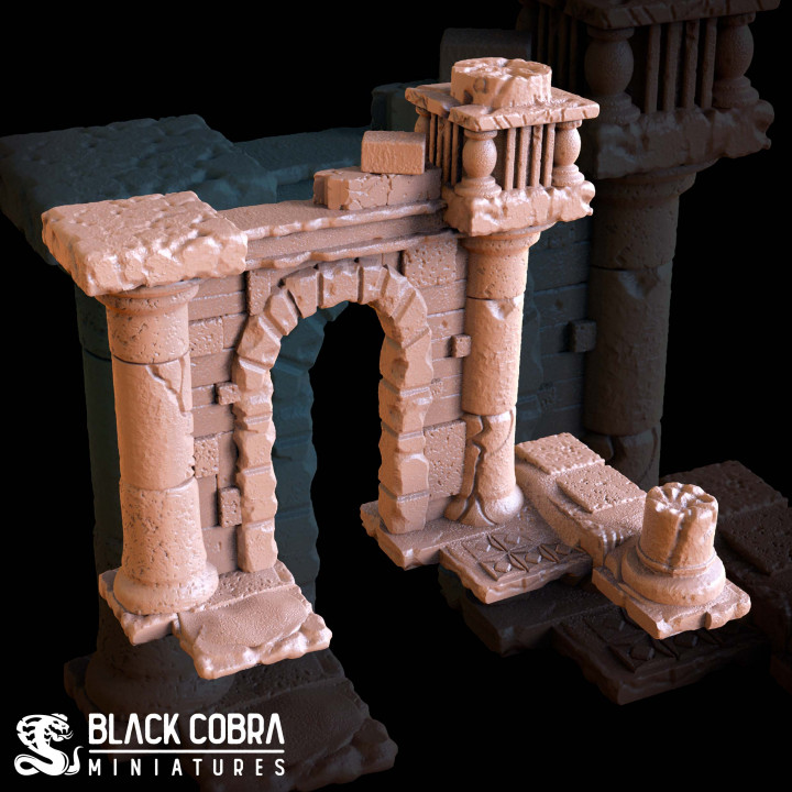 3D Printable Bundle Ruins Set by BlackCobraMiniatures