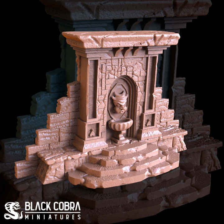 3D Printable Bundle Ruins Set by BlackCobraMiniatures