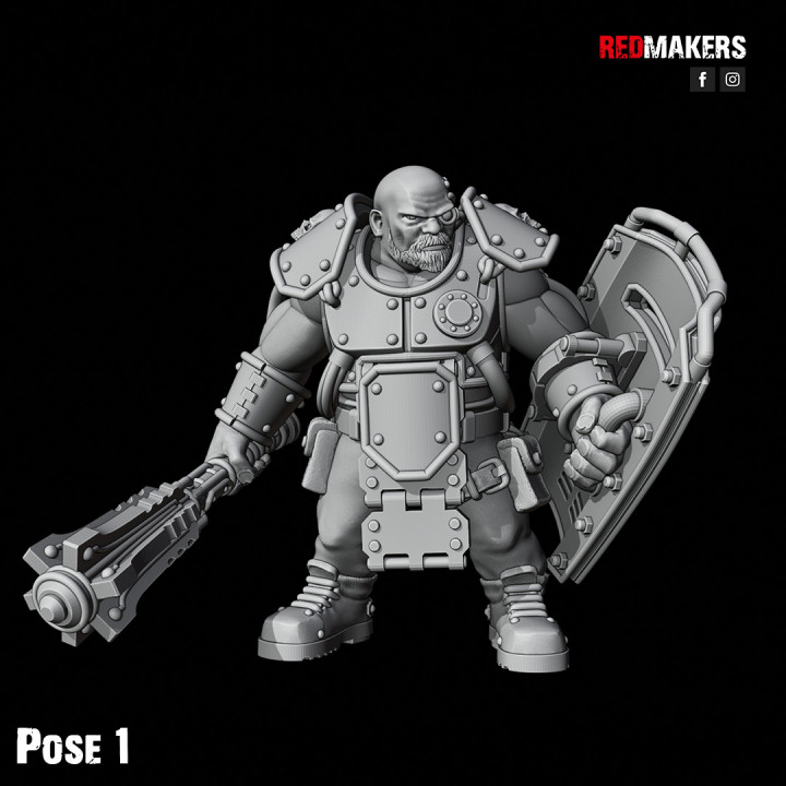 3D Printable Abhuman Giants in Heavy Armor - Imperial Force by RedMakers