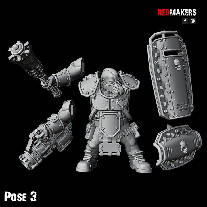 3D Printable Abhuman Giants in Heavy Armor - Imperial Force by RedMakers