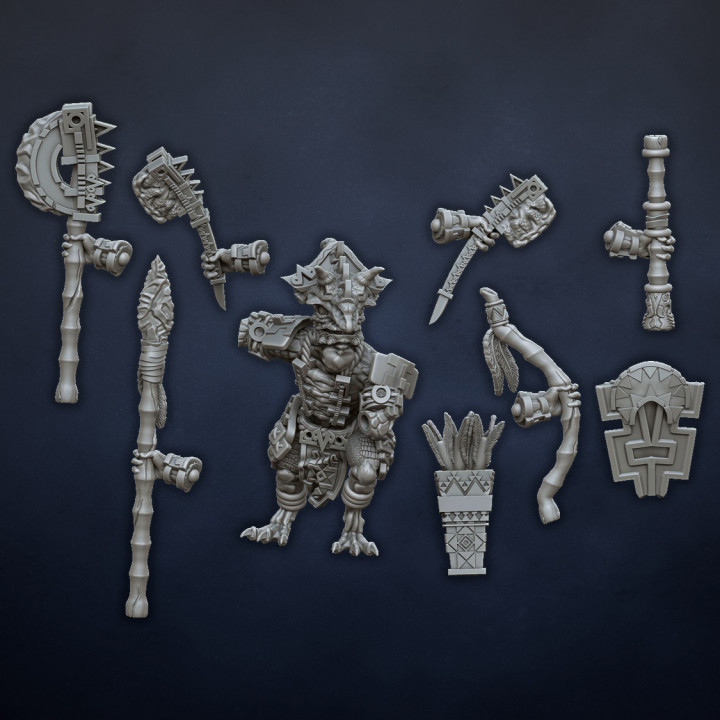 3D Printable Skink Veteran by Dragon's Lake Miniaturas