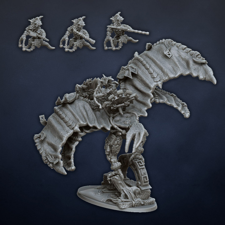 3D Printable Skink Veteran on Tirano by Dragon's Lake Miniaturas