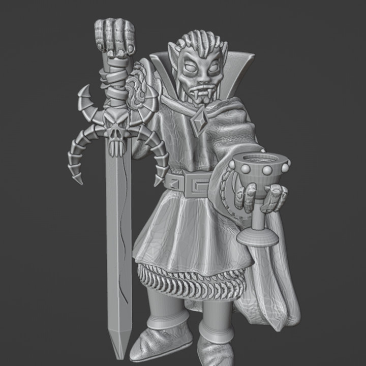 3D Printable Vampire Lord by Ystlund Miniatures