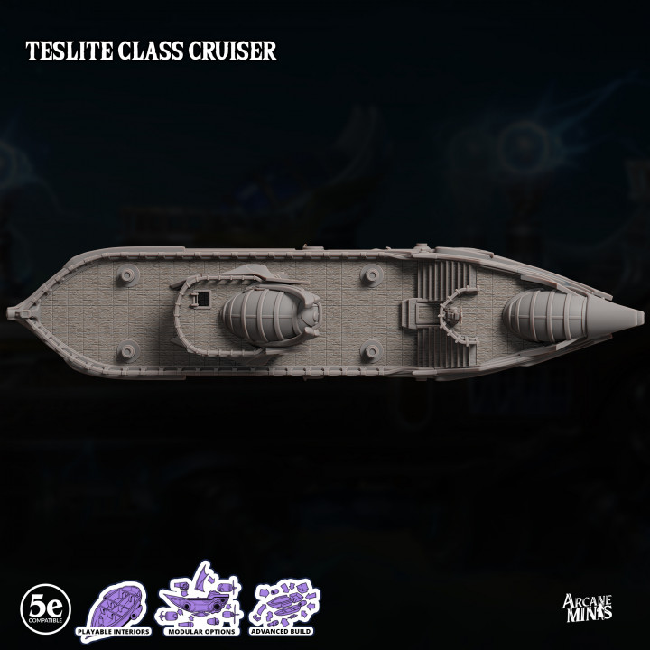 3D Printable Airship - Teslite Class Cruiser by Sordane Publishing