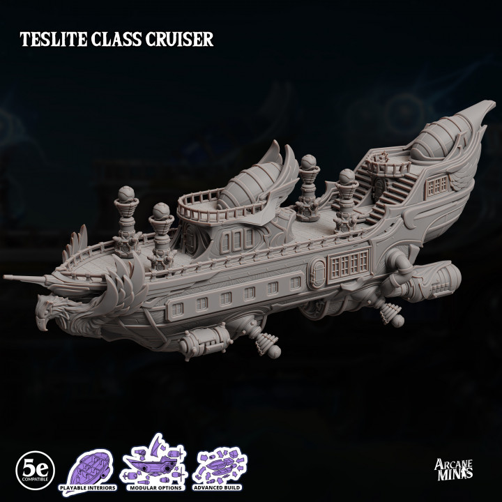 3D Printable Airship - Teslite Class Cruiser by Sordane Publishing