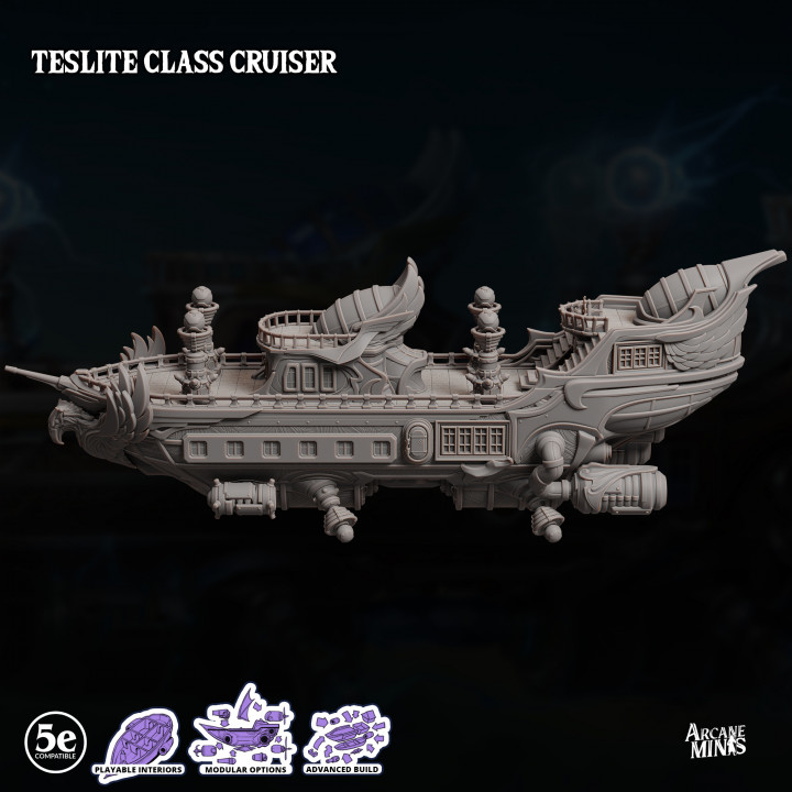 3D Printable Airship - Teslite Class Cruiser by Sordane Publishing
