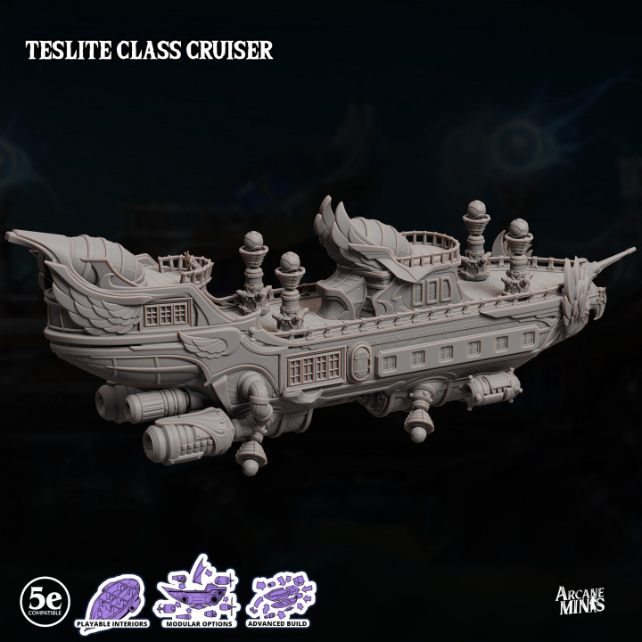 3D Printable Airship - Teslite Class Cruiser by Sordane Publishing
