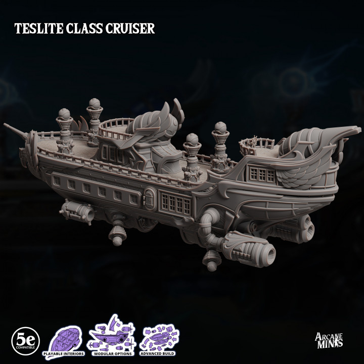 3D Printable Airship - Teslite Class Cruiser by Sordane Publishing