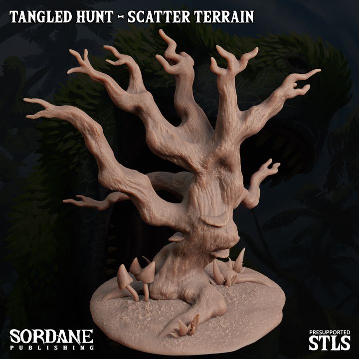 3D Printable Tangled Hunt Scatter Terrain by Sordane Publishing