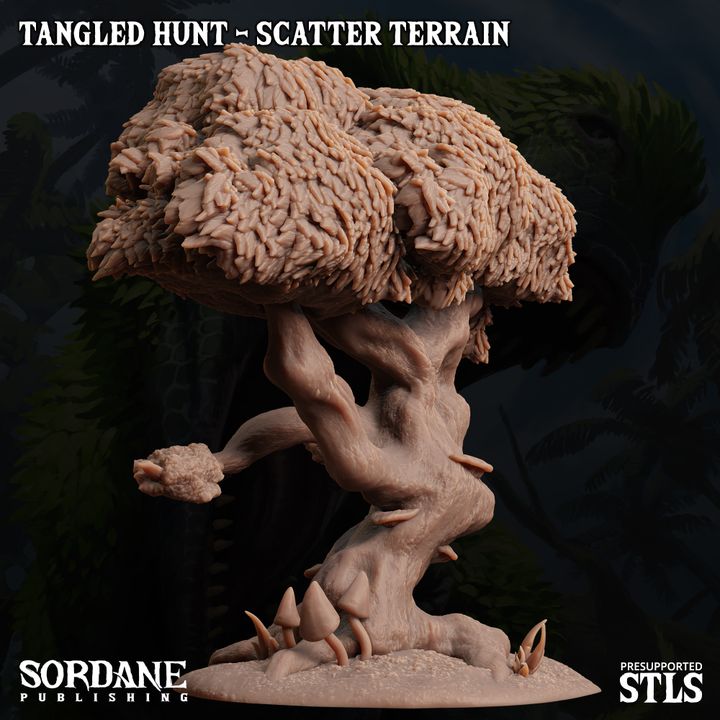 3D Printable Tangled Hunt Scatter Terrain by Sordane Publishing